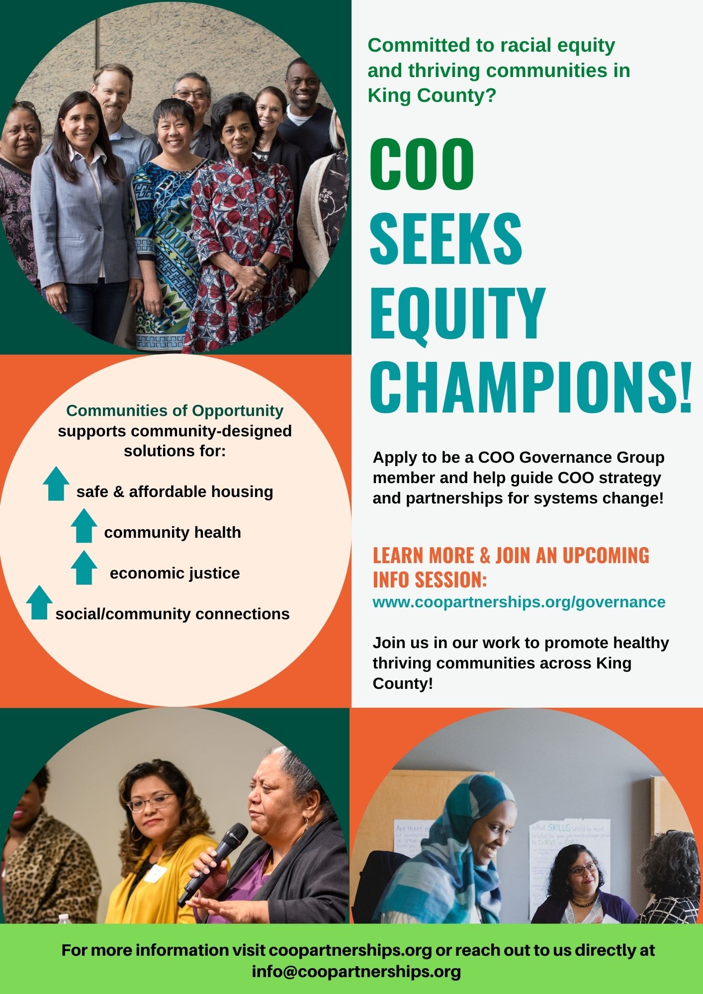 Communities of Opportunity is seeking new Governance Group members ...