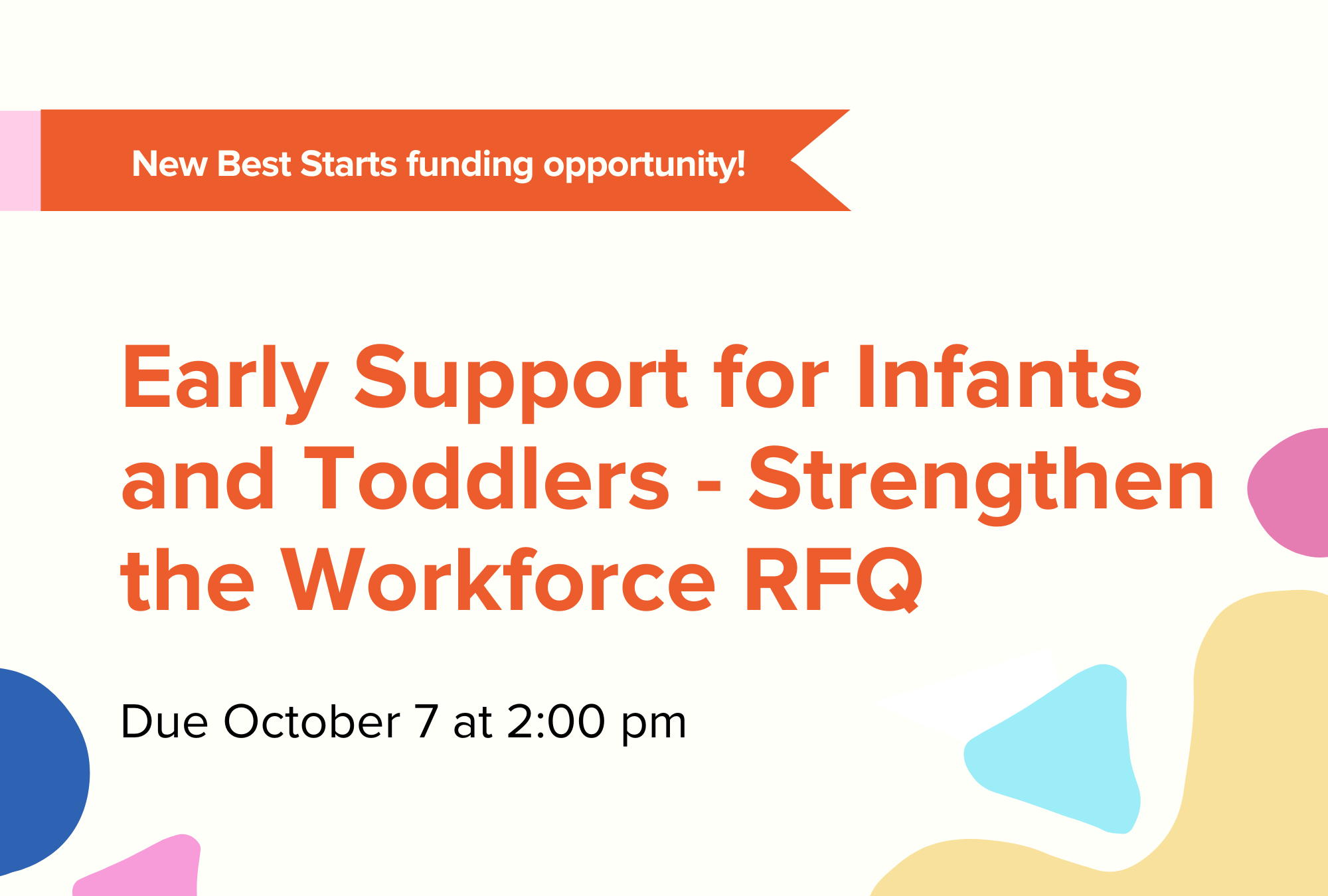 Now accepting applications for the Early Support for Infants and ...
